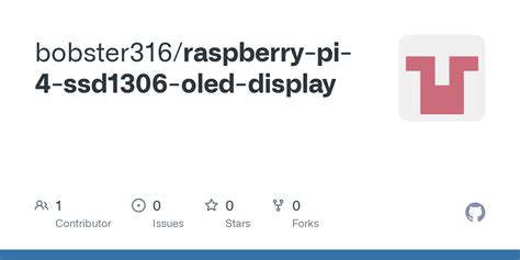 Github Bobster Raspberry Pi Ssd Oled Display