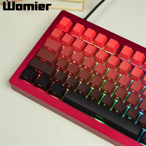 WOMIER Keys Double Shot PBT Keycaps Shine Through Side Printed