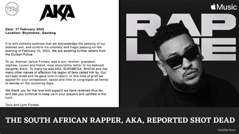 Tragic Aka The South African Rapper Reported Shot Dead
