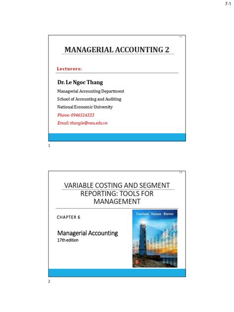 Ch6 Variable Costing And Segment Reporting Pdf Cost Of Goods Sold Business Economics