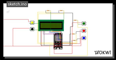 Menu Con 5 Pulsadores Y Lcd Copy Wokwi ESP32 STM32 Arduino Simulator