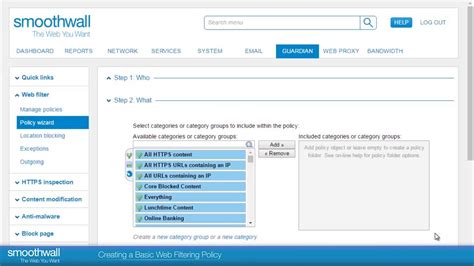 Creating A Basic Web Filtering Policy Youtube