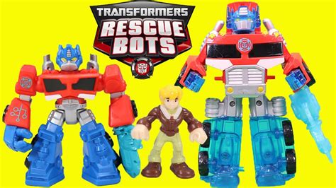 Transformers Rescue Bots Optimus Prime And Cody Burns Adventure W Bumblebee Heatwave Chase