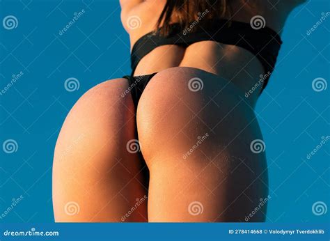 Womens Ass Beautiful Lady In Elegant Panties Woman In Black Lingerie