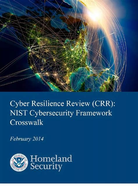 Cyber Resilience Review Cpr Nist Cyber Security Framework Crosswalk Pdf