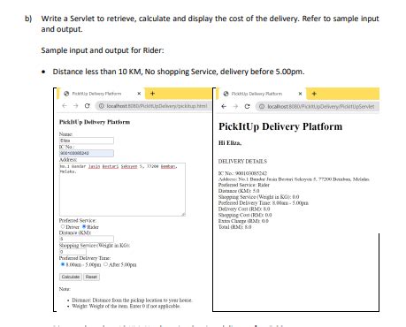 B Write A Servlet To Retrieve Calculate And Display Chegg