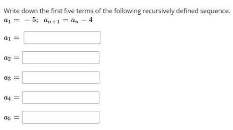 Solved Consider The Following General Term For A Sequence