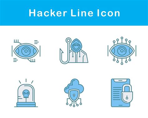 Hacker Vector Icon Set 21460332 Vector Art At Vecteezy
