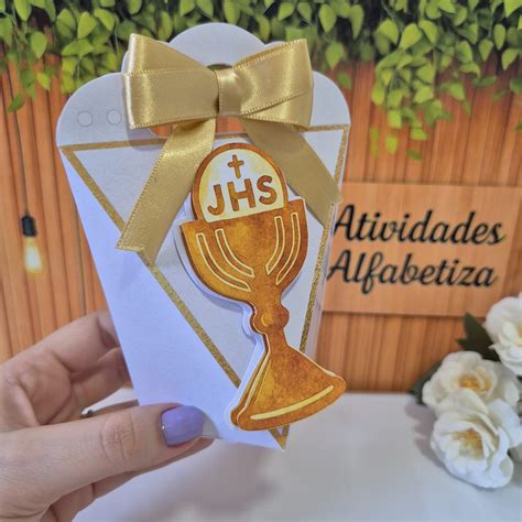 🎁 Lembrancinha Caixinha De Primeira Eucaristia Comunhão Pdf C