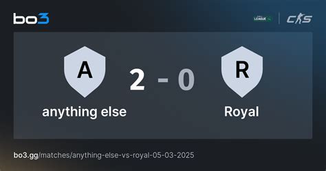 Anything Else Vs Royal Cs2 Match At Esea Season 52 Advanced Division North America