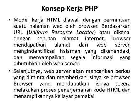 Ppt Dasar Pemograman Web Menggunakan Php Powerpoint Presentation