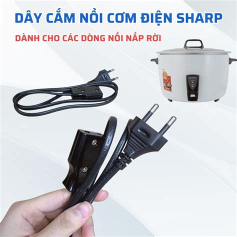 Dây Cắm Nồi Cơm Điện Sharp Dành Cho Các Dòng Nồi Nắp Rời Dây Nguồn Nồi Cơm Điện 2 Chấu Dành Cho