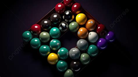구형 주위에 배열된 컬러 볼 스누커 볼 위에서 본 삼각형으로 배열된 3d 그림 당구 공 고화질 사진 사진 배경 일러스트 및 사진 무료 다운로드 Pngtree