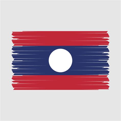 Laos Flag Vector 21683470 Vector Art At Vecteezy