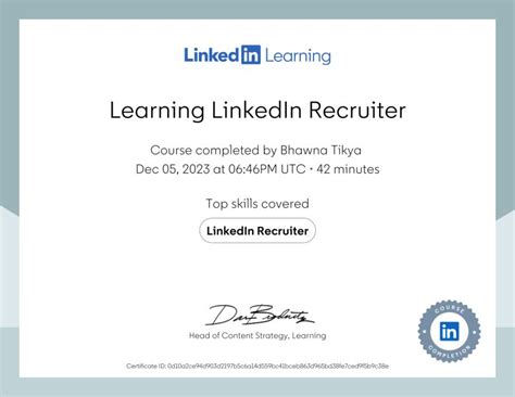 Bhawna Tikya On Linkedin Certificate Of Completion