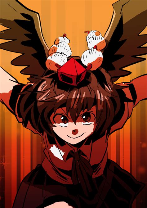 Safebooru 1girl Bird Wings Black Hair Black Skin Black Wings Closed