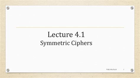 SOLUTION Symmetric Ciphers Notes Studypool