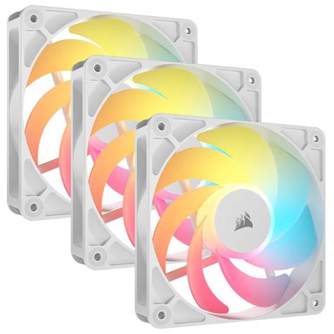 Corsair Rs Series Rs120 R Argb Pwm Fans 3 Pack 120 Mm White