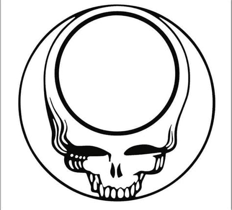 Grateful Dead Skull Drawing
