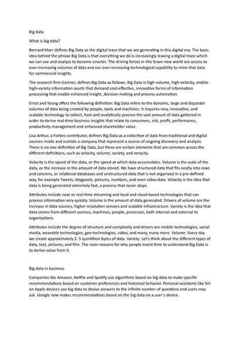 Big Data Dokumen Ini Berisi Materi Big Data Pada Mata Kuliah Teknologi Basis Data Dimana