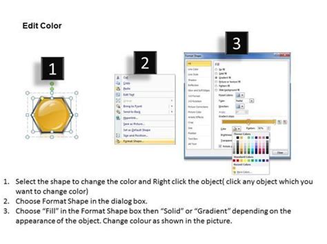 Ppt Hexagonal Text Boxes PowerPoint Template Stage Templates