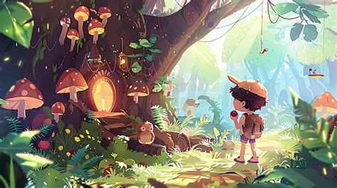 白色数字艺术 儿童森林探险绘本插图插画高清图片 Ai平面元素免费下载 Png格式 4368像素 编号70168591 千图网