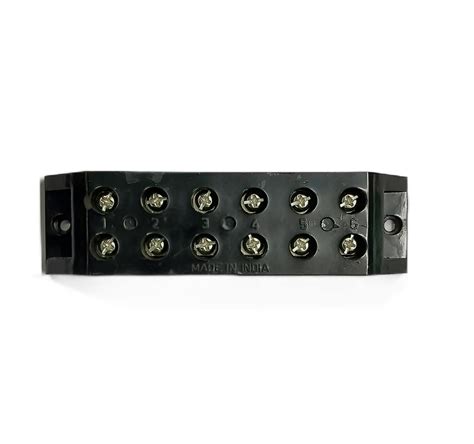 Control Panel 60a 6 Way Bakelite Connector Strip Double Row