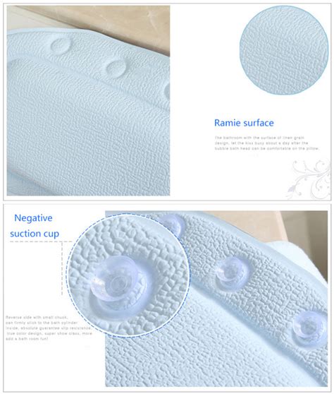 Badu Bg Вана Възглавница за баня Водоустойчиви неплъзгащи се гъбени възглавници с вендузи Мека