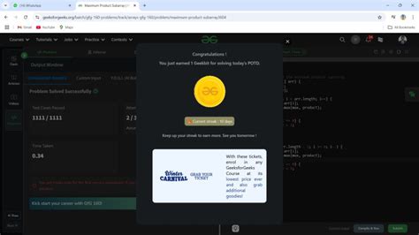 sohom ghosh on linkedin gfg160 geekstreak2024 gfg160 codingchallenge geeksforgeeks day10…
