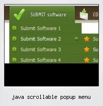 Java Scrollable Popup Menu Template