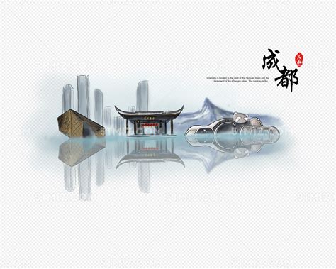 成都地标手绘 成都地标建筑 成都景点简笔画 大山谷图库