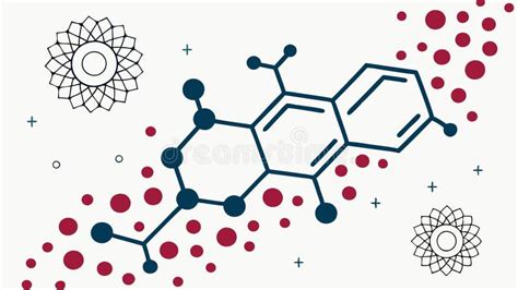 Chemical Structure Molecule Science And Atomic Bond Vector Design Generative Ai Stock Vector