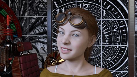 Caroline The Inventor 3d Render Digital Art By Puredigital101