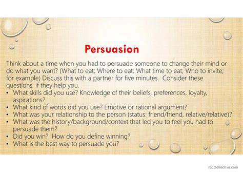 Persuasion Lesson For B1s Using The English Esl Powerpoints