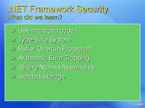 Ppt Net Framework Application Security Overview Powerpoint Presentation Id399415