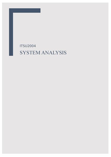 this is the assignment 1 of system analysis and design itsu system