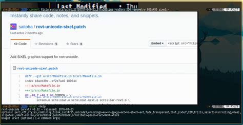 I Use A Patched Rxvt Unicode Which Support Sixel · Issue 27 · Hackerb9lsix · Github