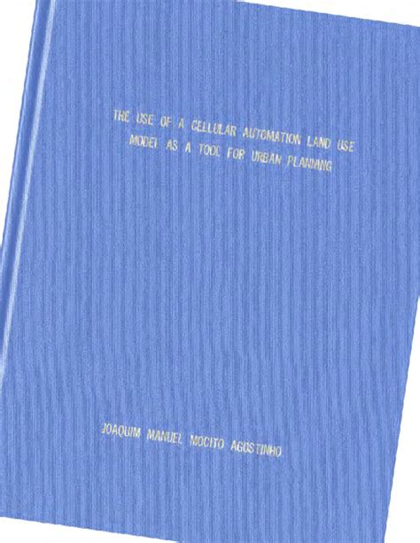 Pdf The Use Of A Cellular Automaton Land Use Model As A Tool For Urban Planning Joaquim