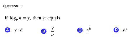 solved if logbn y then n equals y⋅bbyyb by
