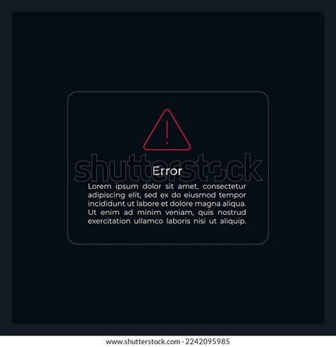 Error Warning Info Ui Element Template Stock Vector Royalty Free 2242095985 Shutterstock