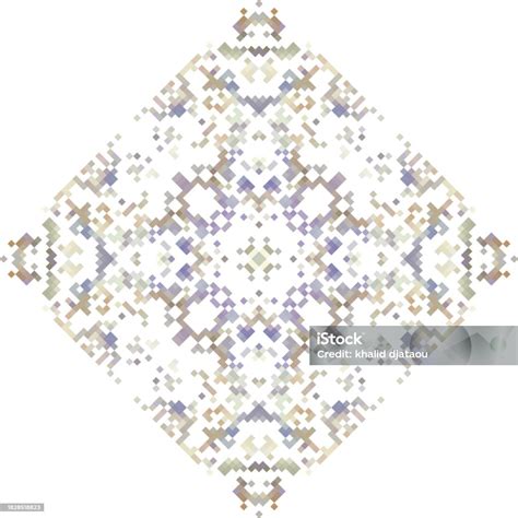 추상 픽셀 아트 타일입니다 벡터 일러스트 레이 션입니다 인사말 카드 배너 전단지 및 포스터를 위한 디자인 요소 0명에 대한 스톡 벡터 아트 및 기타 이미지 Istock
