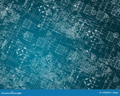 Microcircuit Background Stock Illustration Illustration Of Printed 13906099