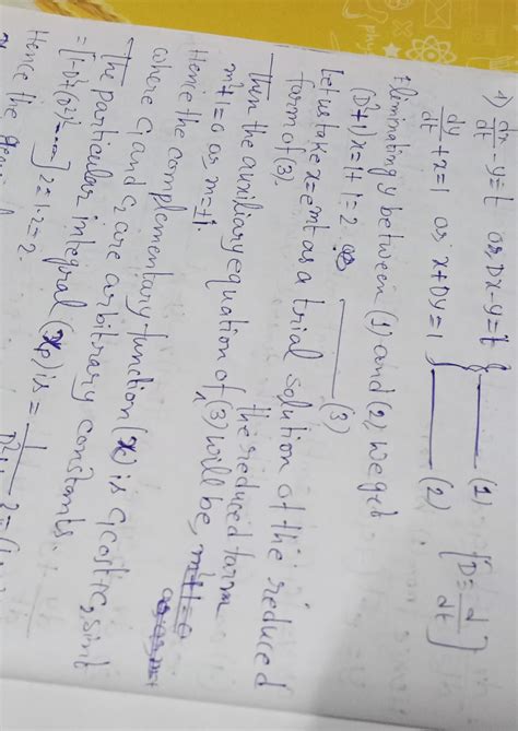 Simultaneous Differential Equation