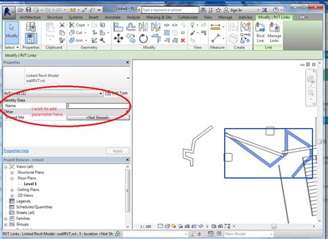 Problem Binding A Shared Parameter To The Linked Fileostrvtlinks Category Autodesk Community