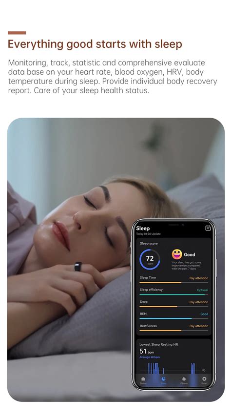 Smart Health Ring Track Heart Rate And Sleep With Ease