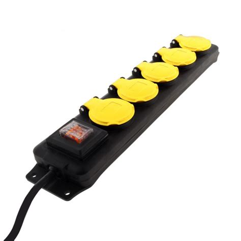 Ip44 Outdoor Multiple Socket 5 French Standard Sockets 2pe 16a With