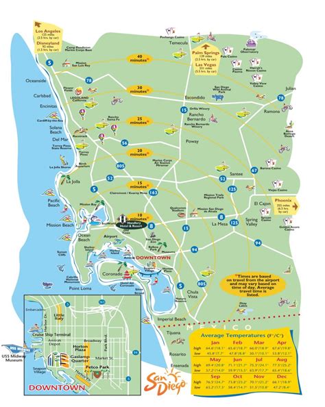 Map Of San Diego Attractions