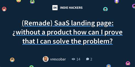 Remade Saas Landing Page ¿without A Product How Can I Prove That I