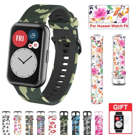 Silicone Strap For Huawei Watch Fit Band Breathable Sport Watchband Bracelet Accessories For