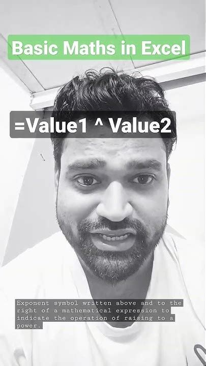 Exponent In Excel Youtube